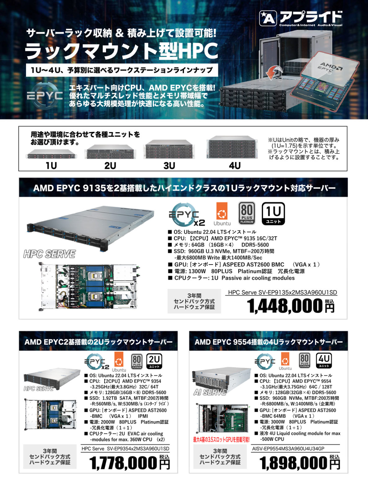 HPC＆BTO＆NAS ご紹介ページ - アプライド大学・研究室向け:アプライドダイレクトforUnivアプライド大学・研究室向け:アプライドダイレクトforUniv
